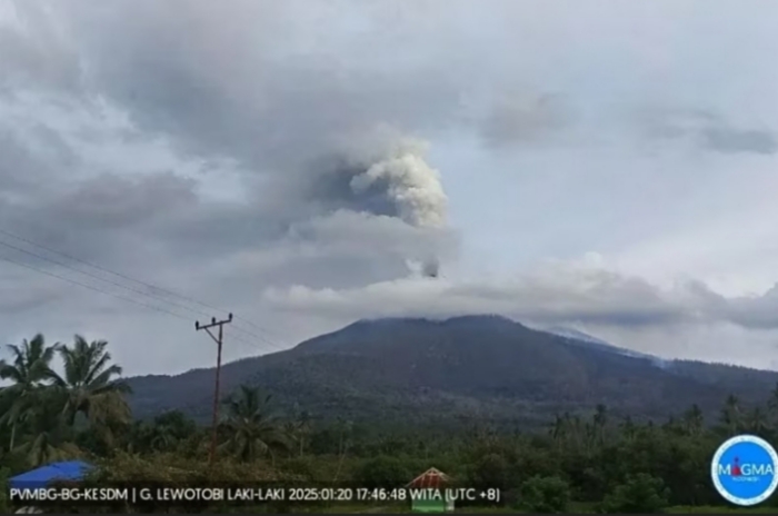 Gunung Lewotobi di Flores Timur Kembali Erupsi, Abu Vulkanik Capai 800 Meter – dailyklik.id