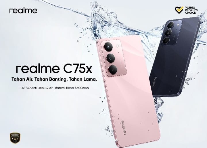Realme C75x Resmi Hadir di Indonesia, Smartphone Tahan Air dengan Harga ...